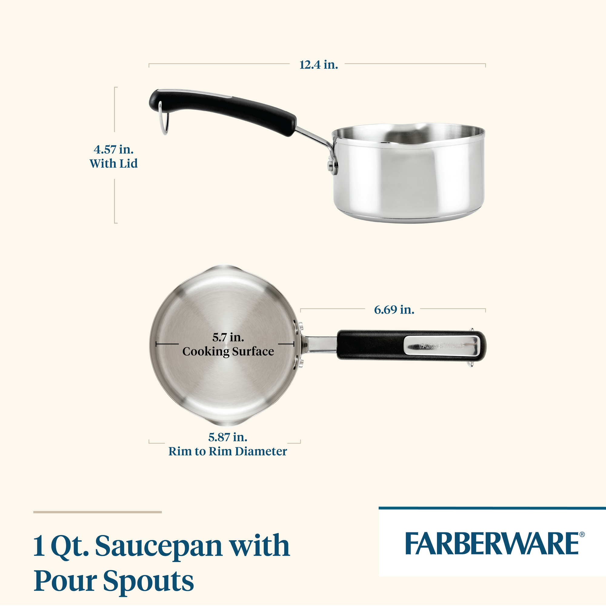 1-Quart Stainless Steel Saucepan — Farberware Cookware