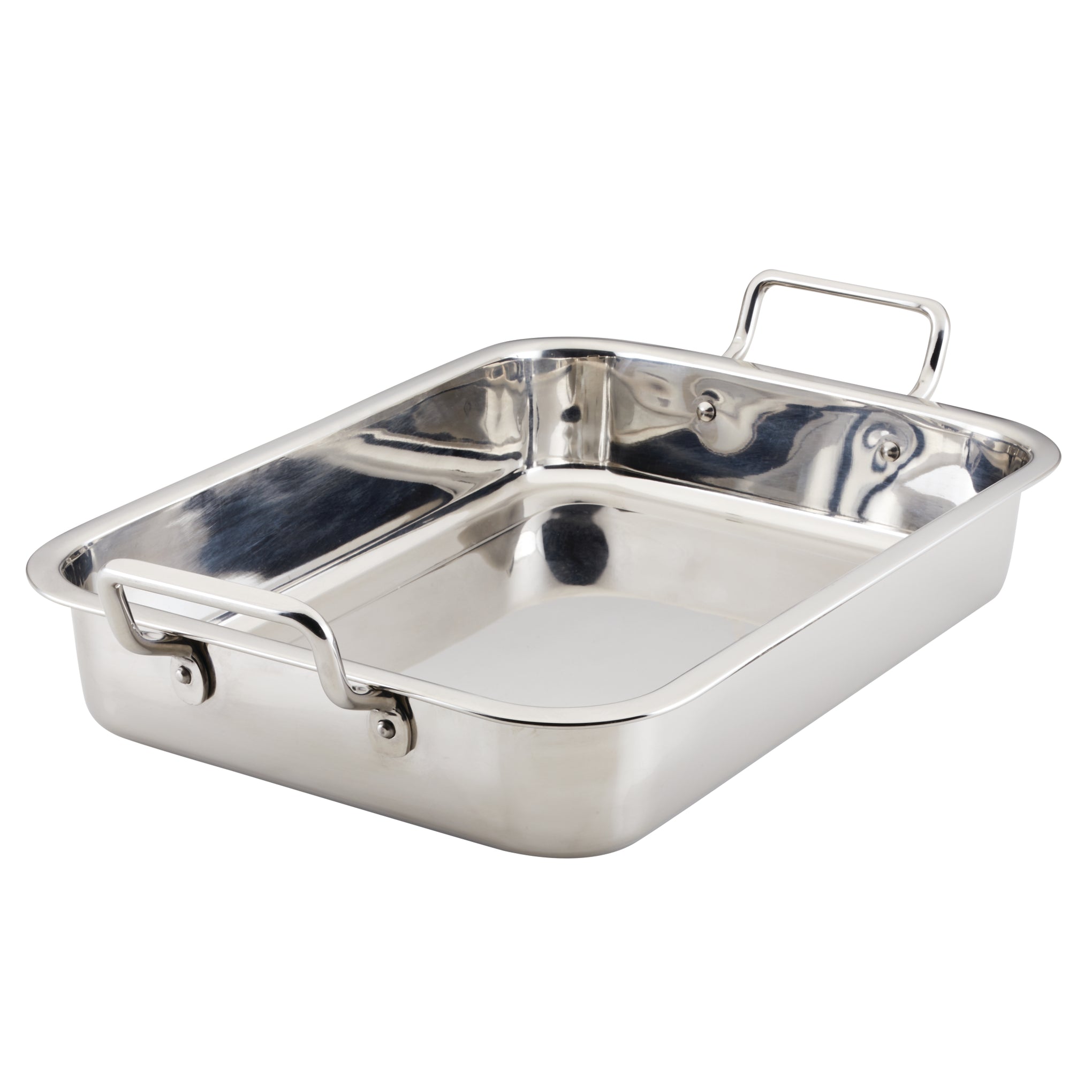 17" x 12.25" Stainless Steel Roaster with Rack — Farberware Cookware